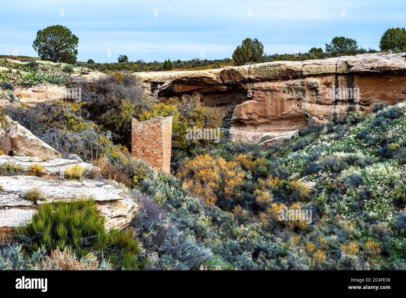 Square Tower, Square Tower Group, Hovenweep National Monument, Utah USA ...