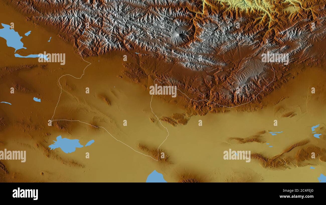 Iran,relief map with border hi-res stock photography and images - Alamy