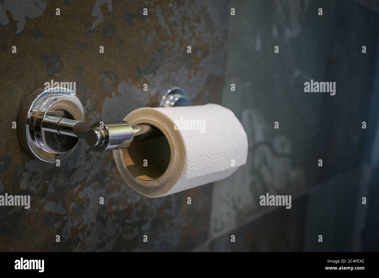 Office with no toilet paper is a disaster Stock Photo - Alamy