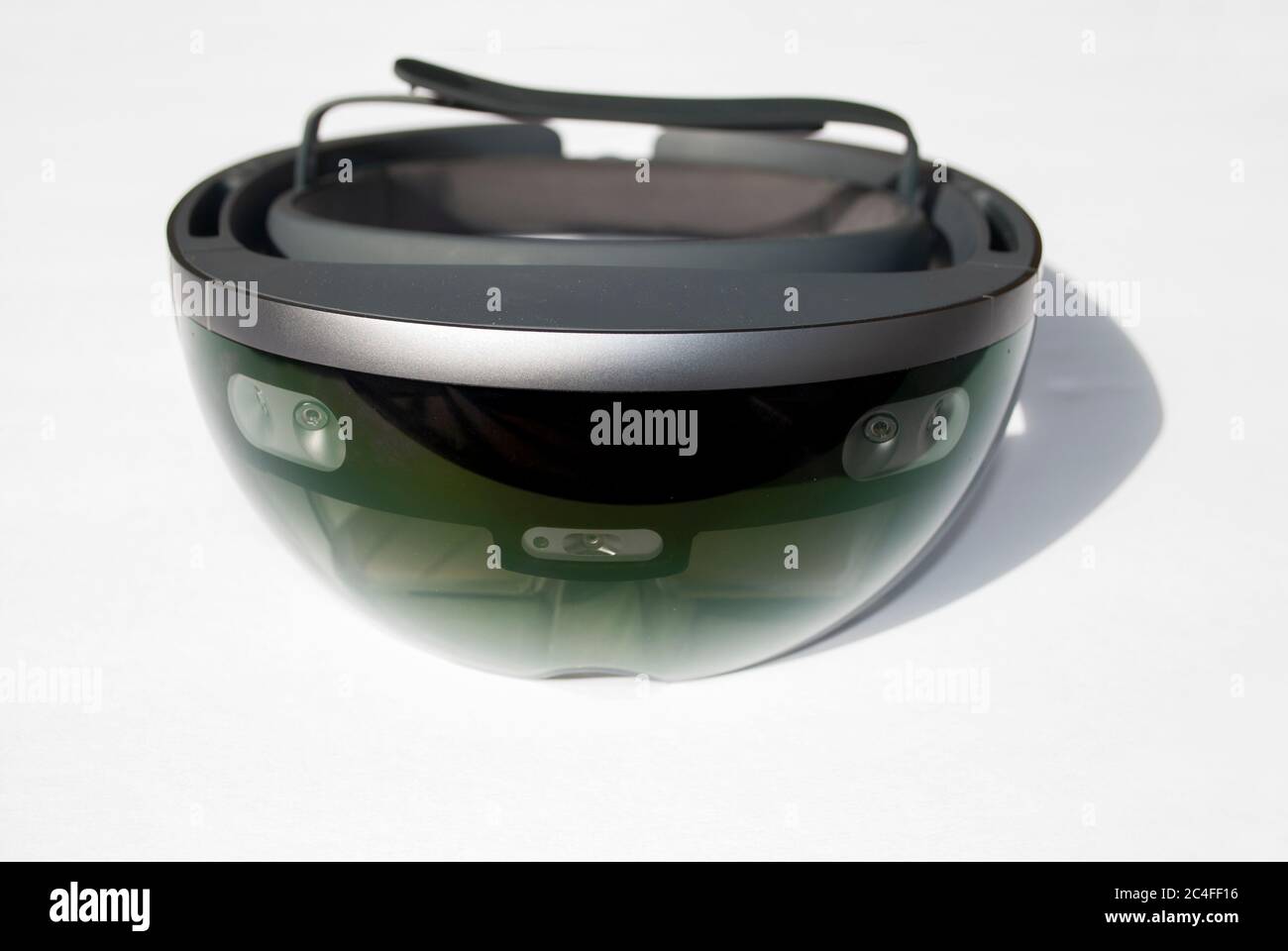 Virtual hololens. Smart glasses isolated on white. Virtual reality ...