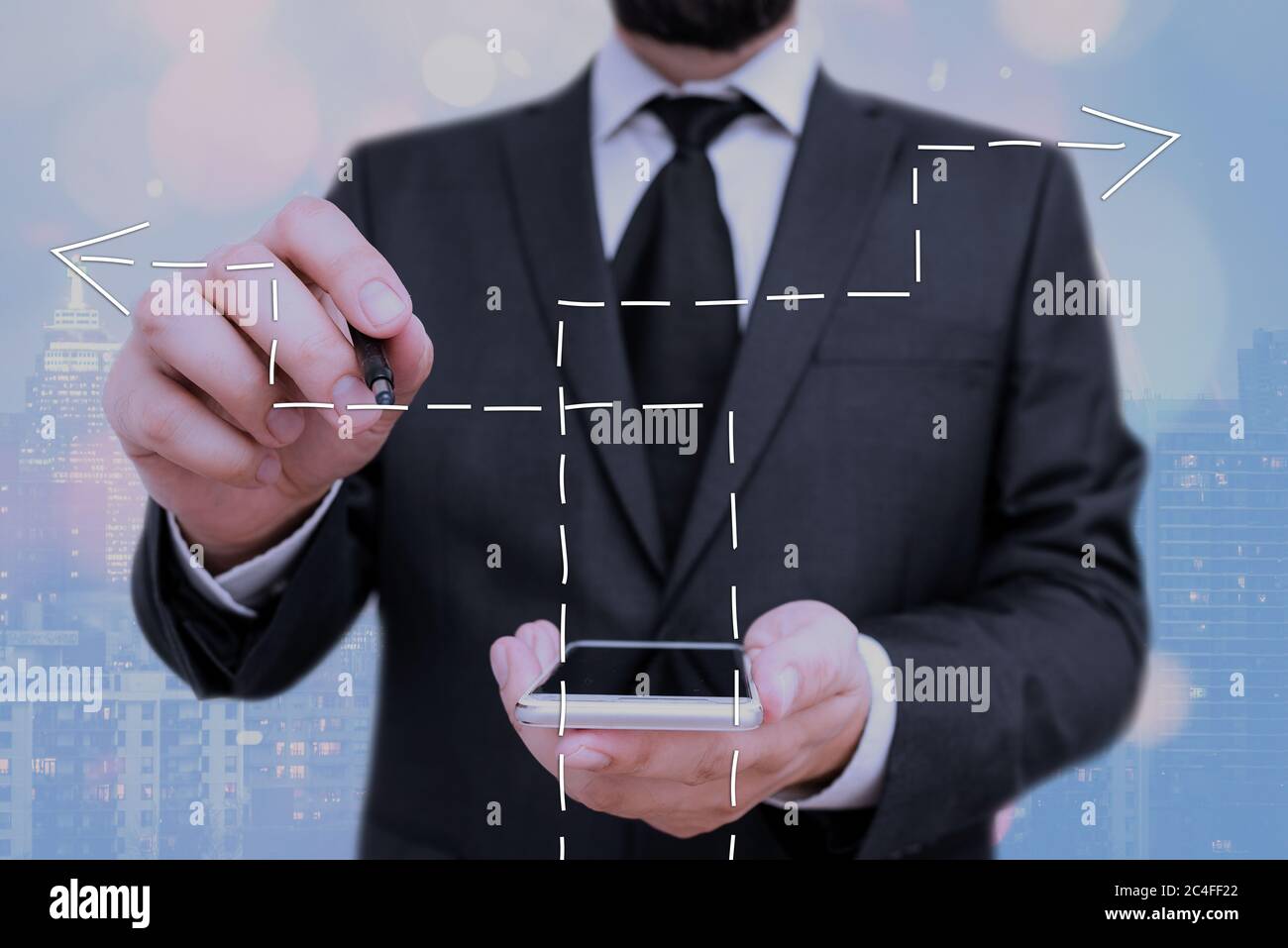 Competitiveness Symbol In Diverging Opposite Views Business Choice ...