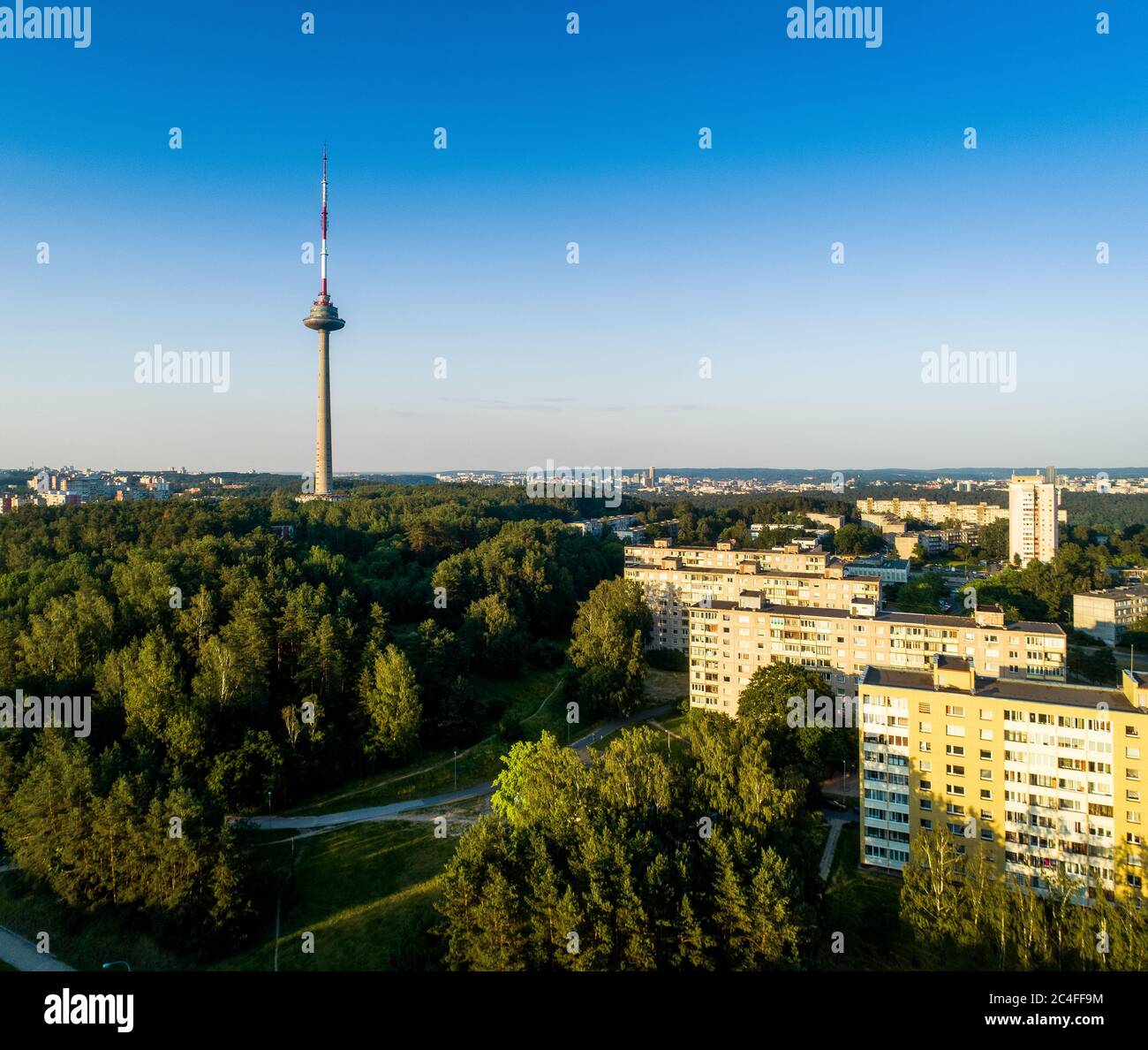 A Tv Tower in Vilnius, Lithuania Stock Photo - Alamy