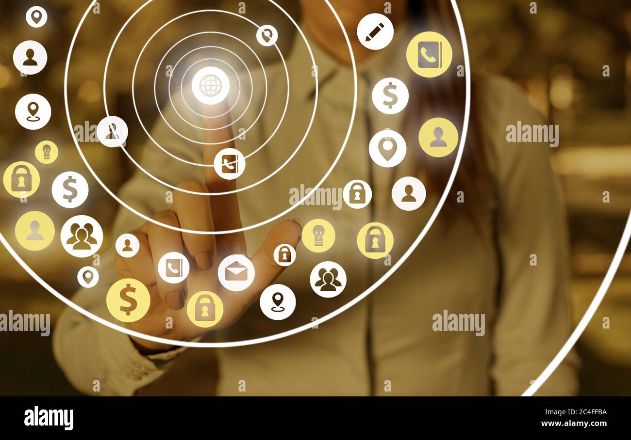Information Digital Technology Network Connection Infographic Elements ...