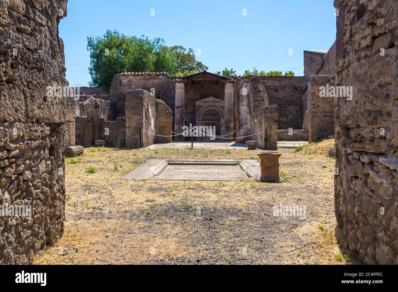 Pompeii city destroyed in 79BC by the eruption of volcano Vesuvius ...