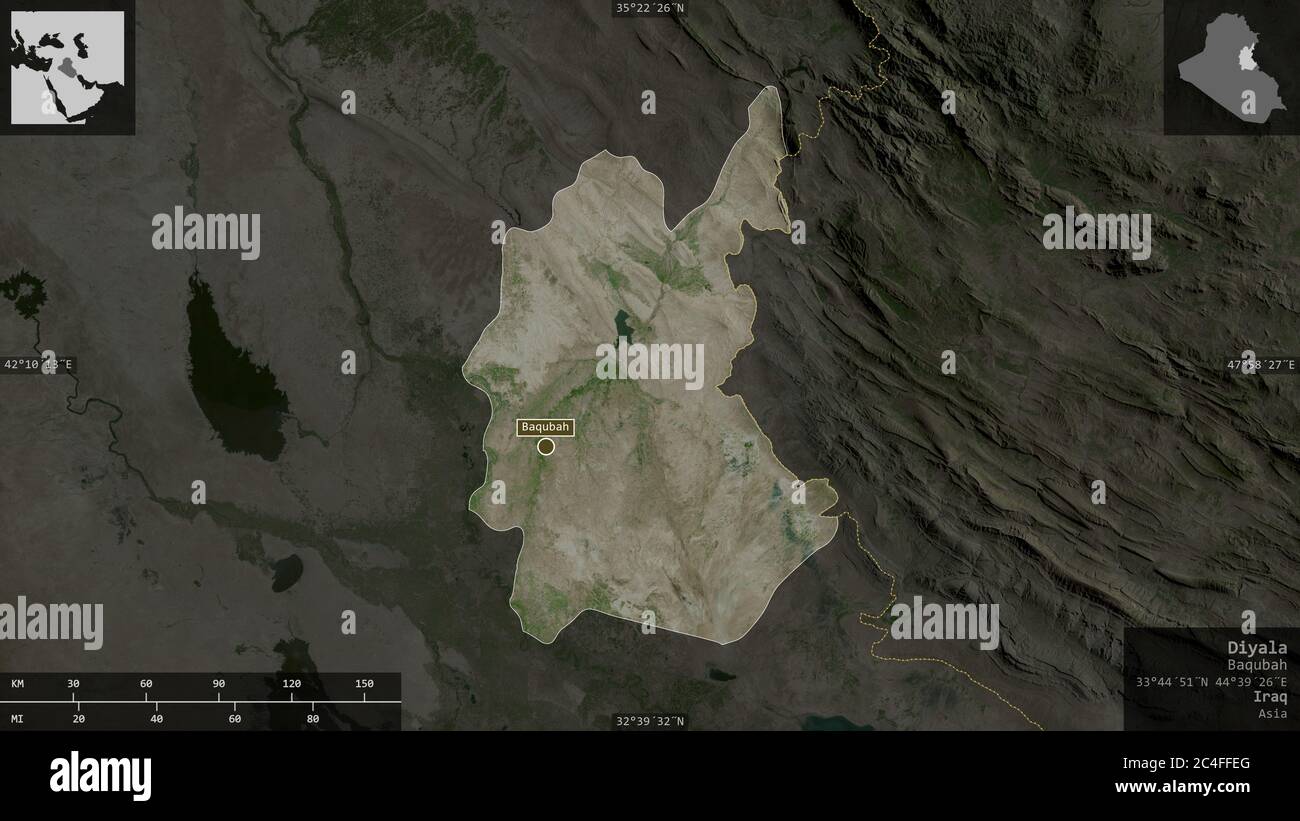 Diyala outline map hi-res stock photography and images - Alamy