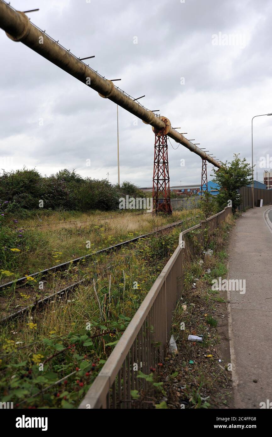 Tremorfa Steelworks complex viewed from Rover Way Stock Photo - Alamy