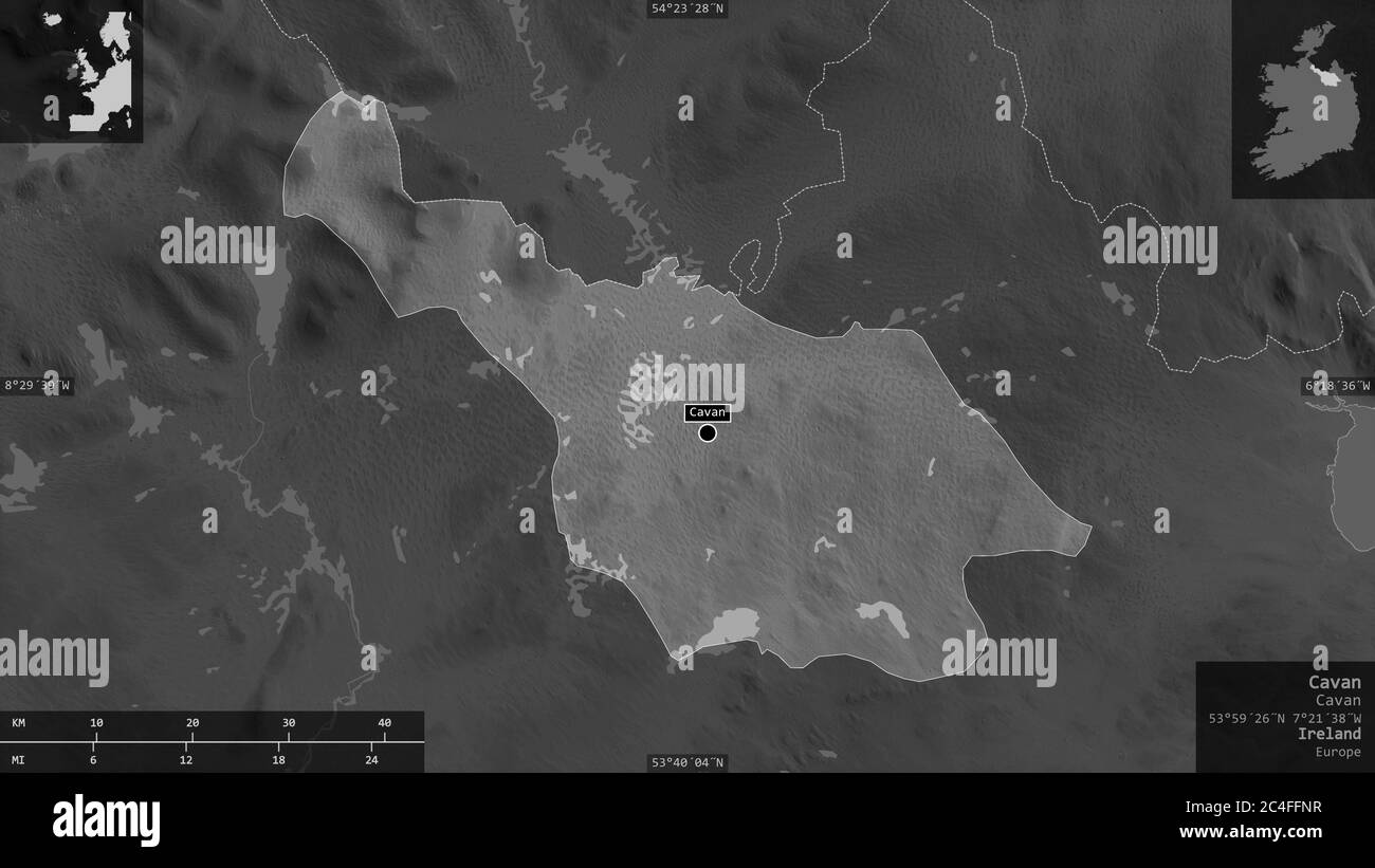 Cavan county map hi-res stock photography and images - Alamy