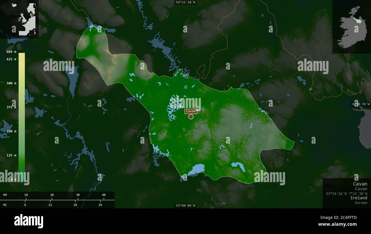 Cavan county map hi-res stock photography and images - Alamy