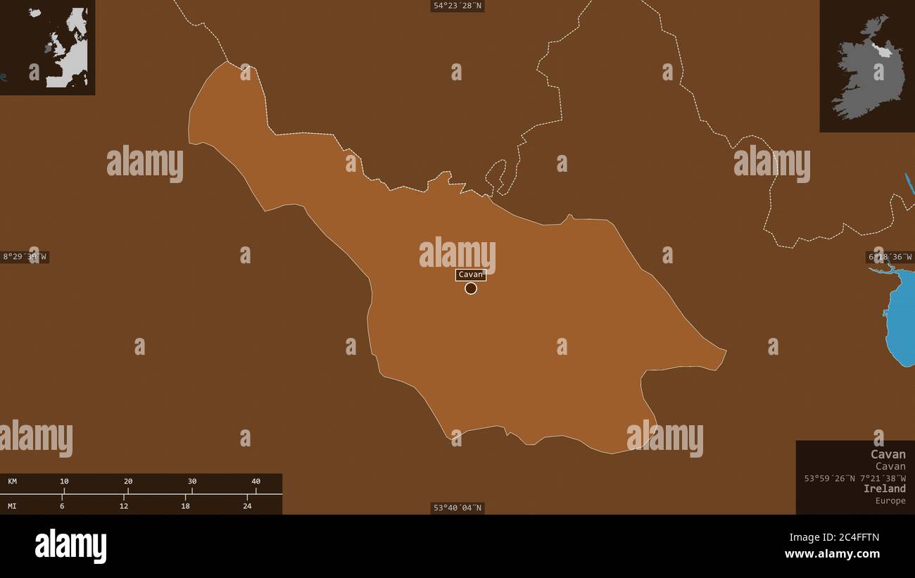 Cavan county map hi-res stock photography and images - Alamy