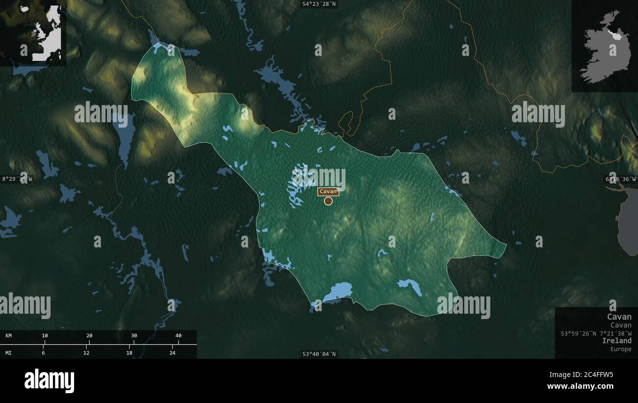 Cavan county map hi-res stock photography and images - Alamy
