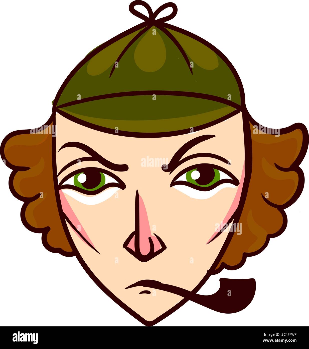 Angry face, illustration, vector on white background Stock Vector Image ...