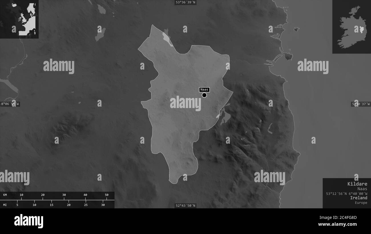 Kildare county map hi-res stock photography and images - Alamy