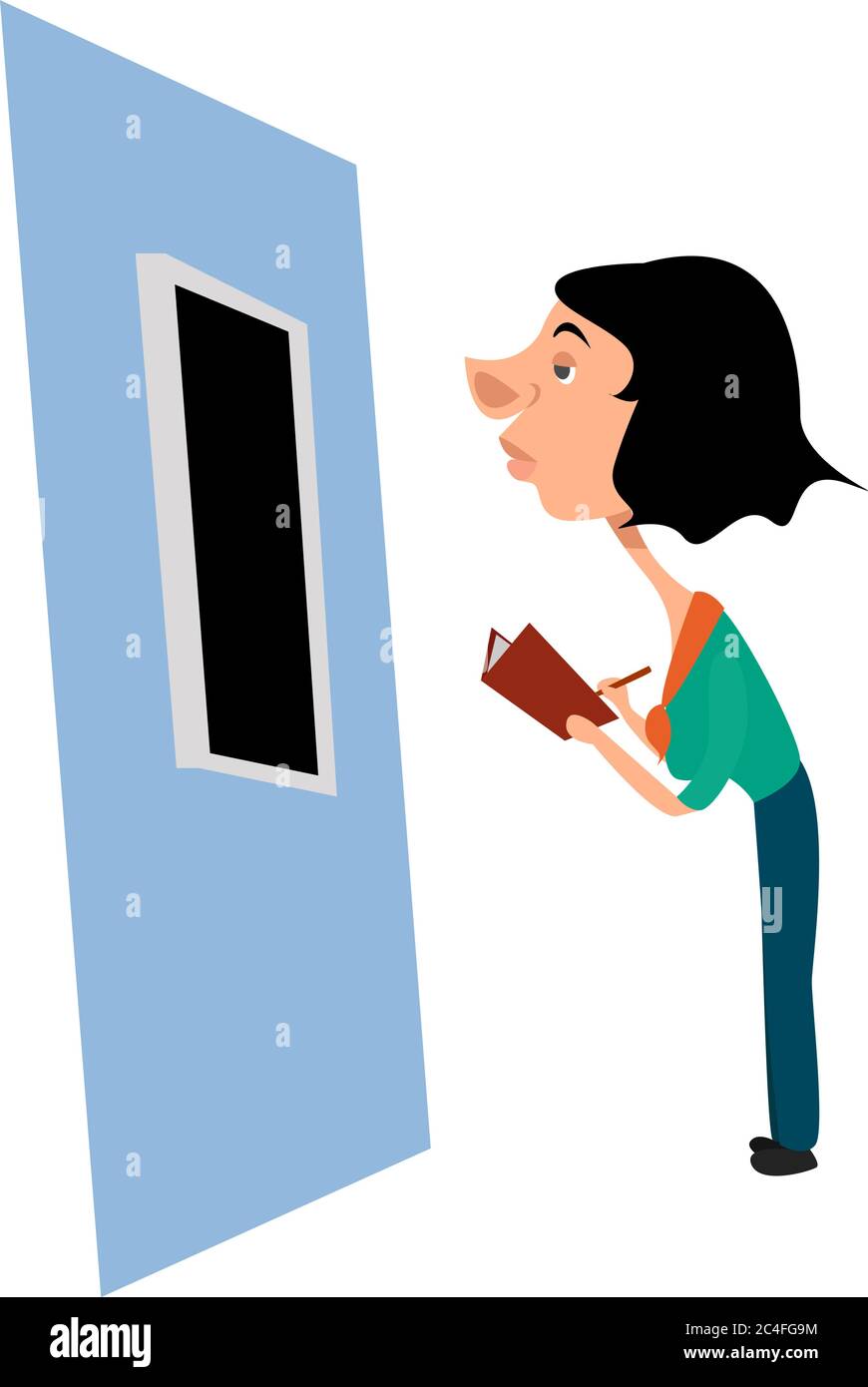 Art critic, illustration, vector on white background Stock Vector Image ...