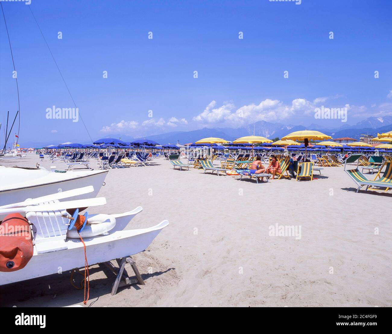 Beach view, Marina di Pietrasanta, Province of Lucca, Tuscany Region ...