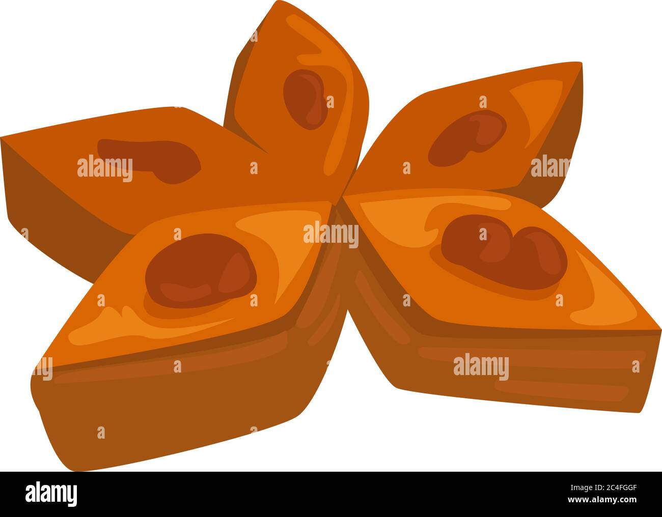 Baklava, illustration, vector on white background Stock Vector Image ...