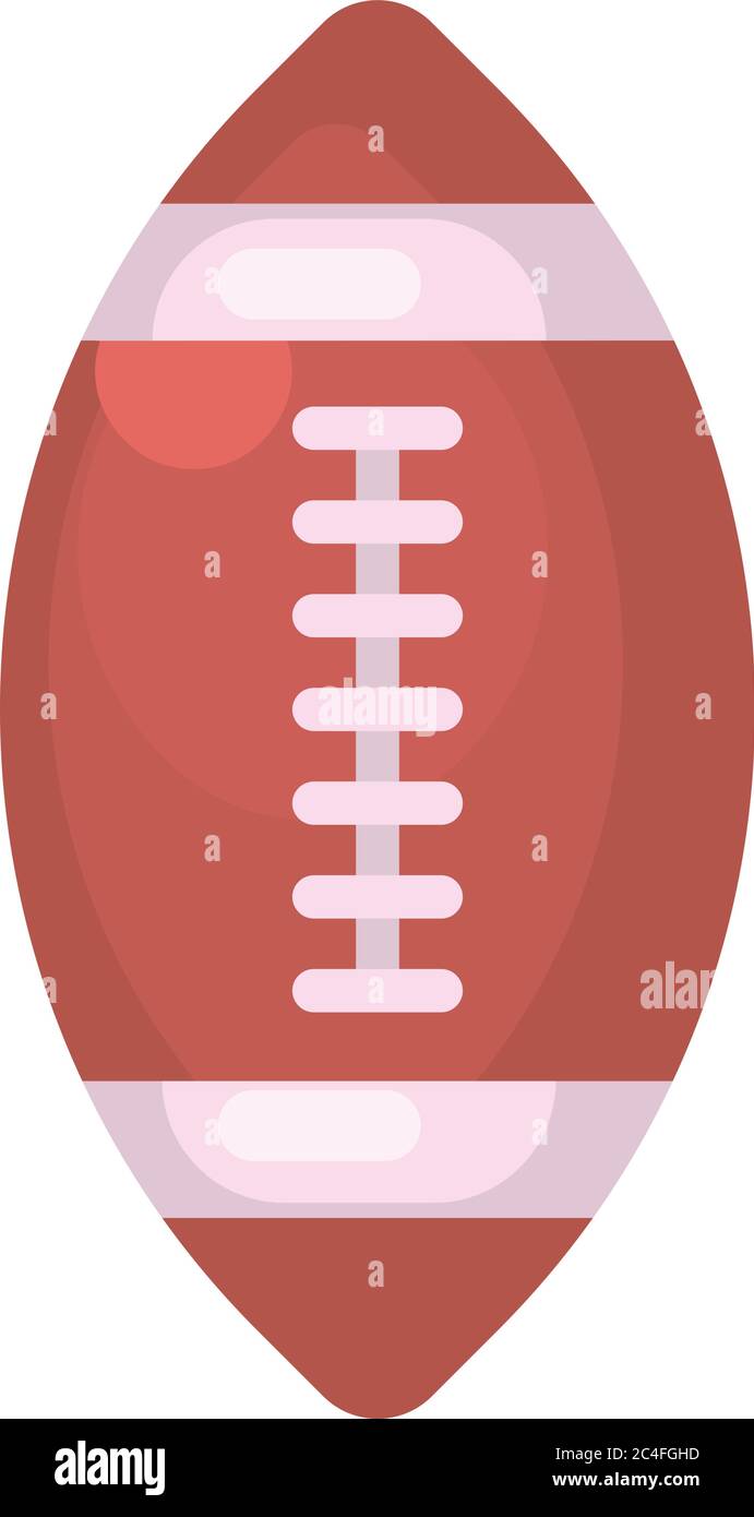 Rugby ball, illustration, vector on white background Stock Vector Image ...