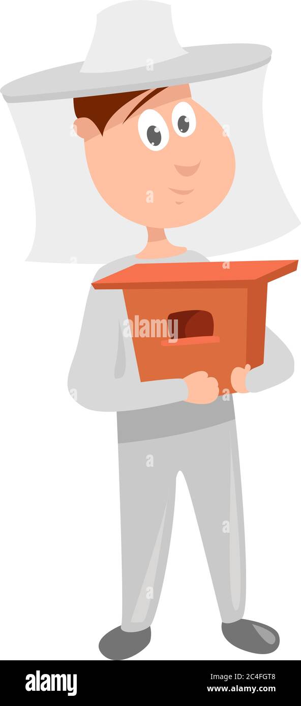 Beekeeper on apiary apiarist Stock Vector Images - Alamy