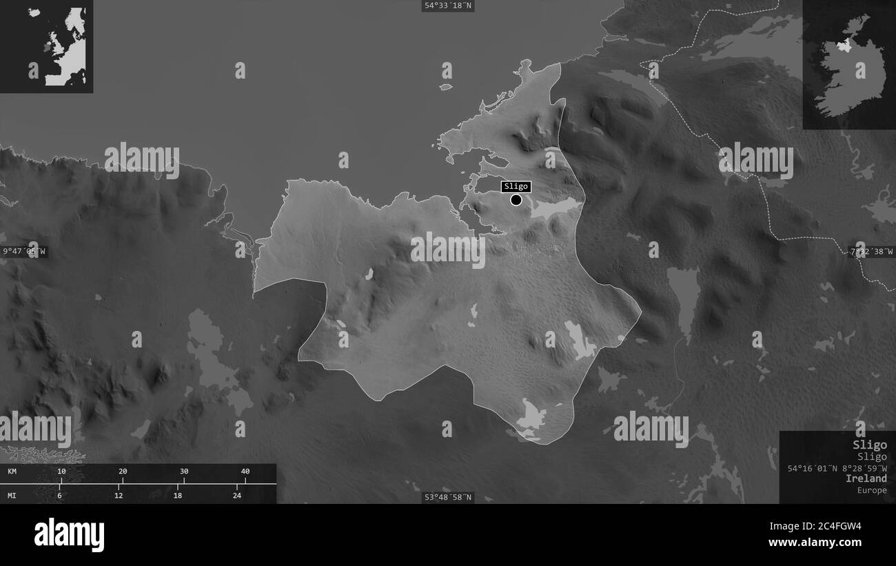 Map of sligo Black and White Stock Photos & Images - Alamy