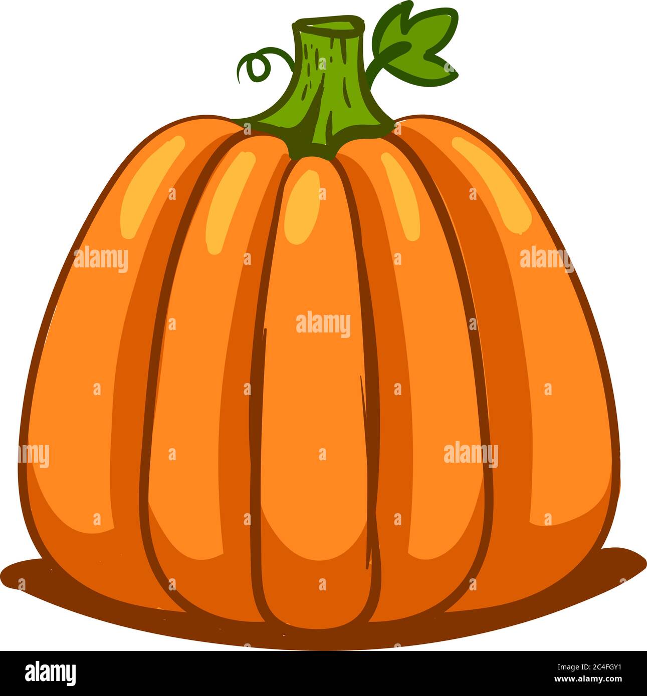 Big pumpkin, illustration, vector on white background Stock Vector ...