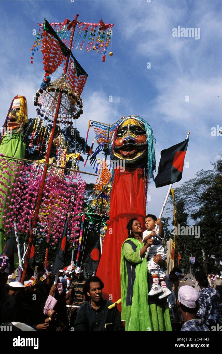 People bring out a rally to celebrate Victory Day. Dhaka, Bangladesh ...