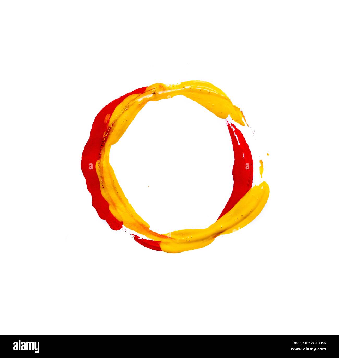 circular brushstroke or circle print on white background Stock Photo ...