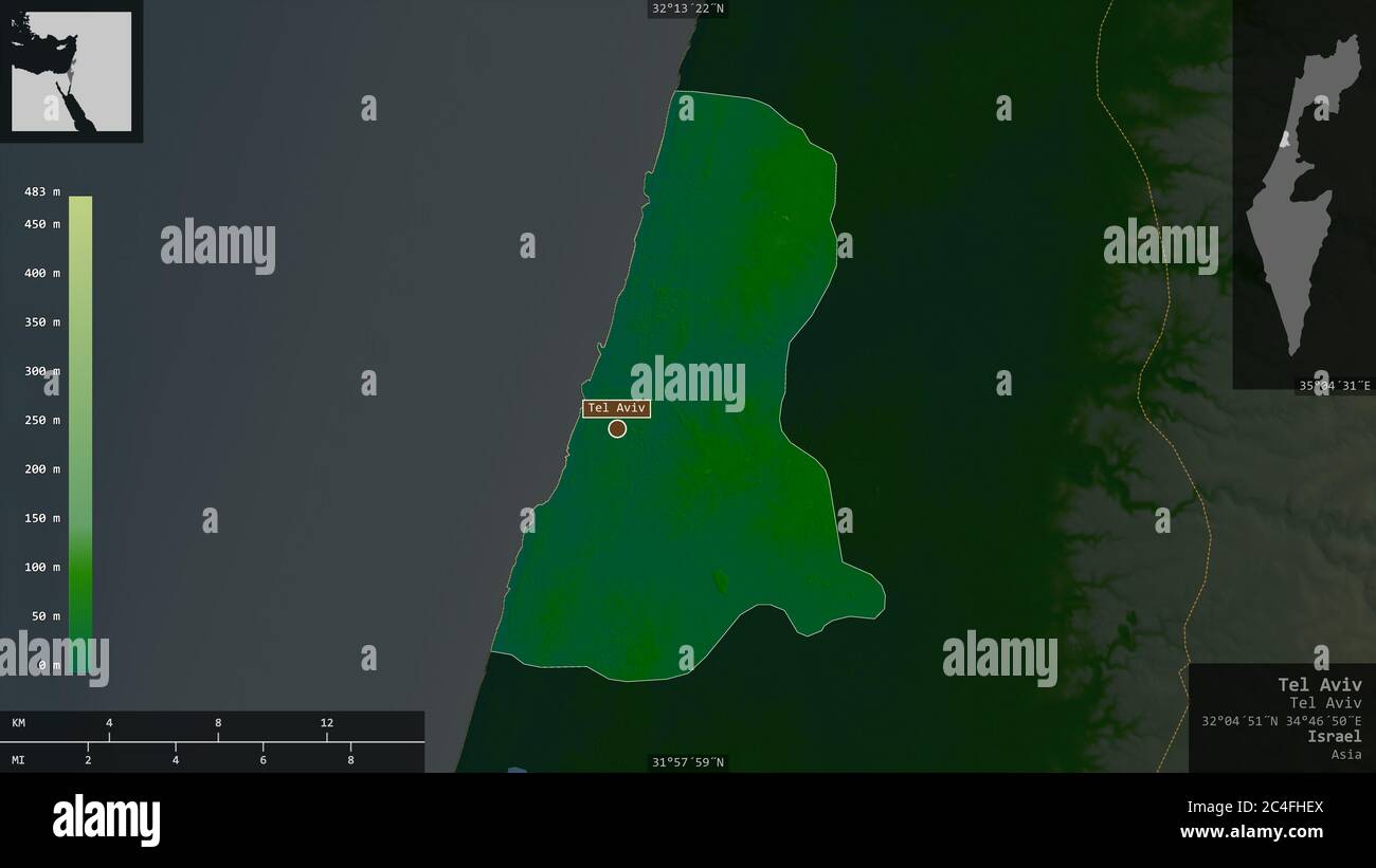 Tel aviv district map hi-res stock photography and images - Alamy