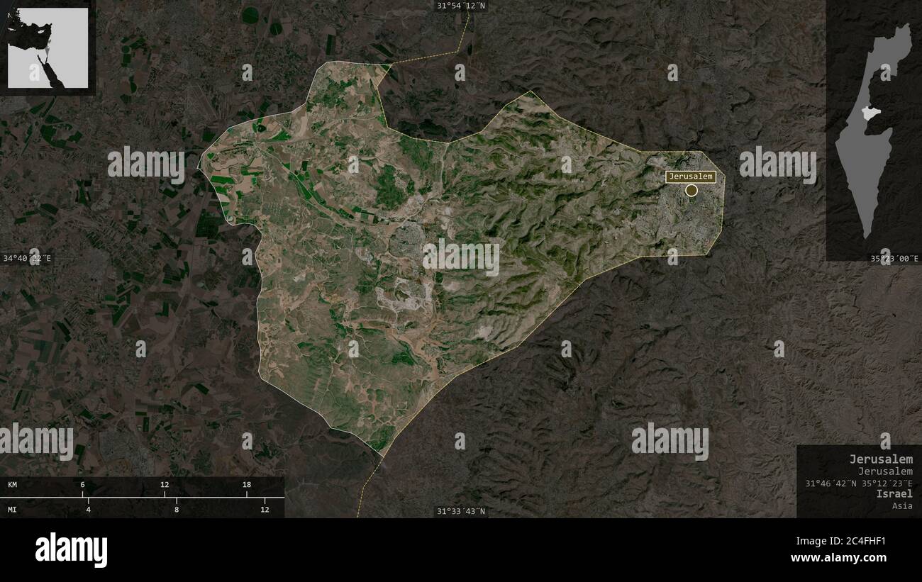 Satellite view of jerusalem map hi-res stock photography and images - Alamy