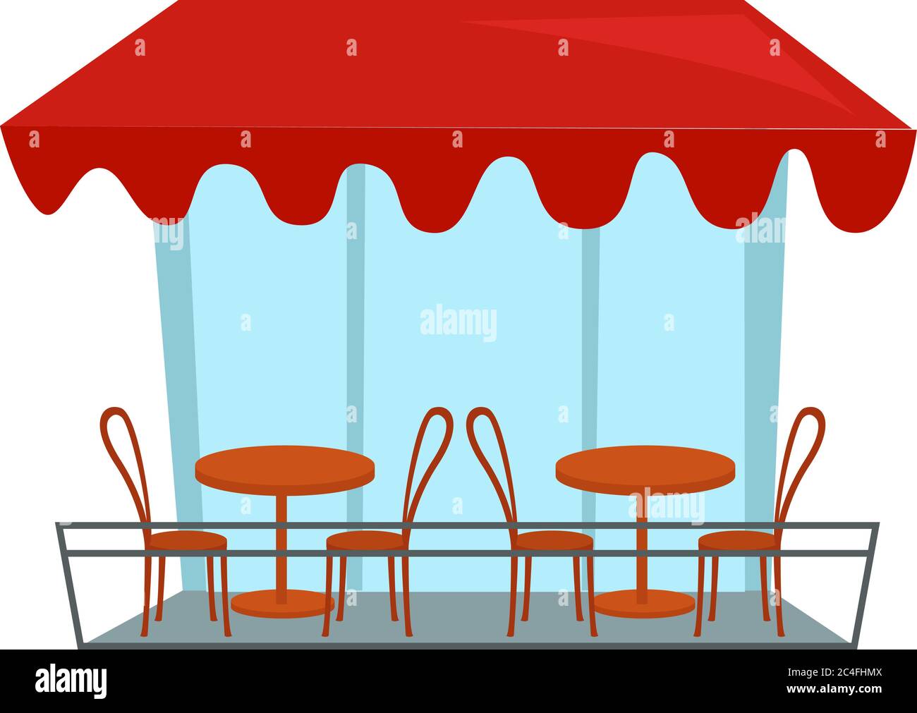Cafe place, illustration, vector on white background Stock Vector Image ...
