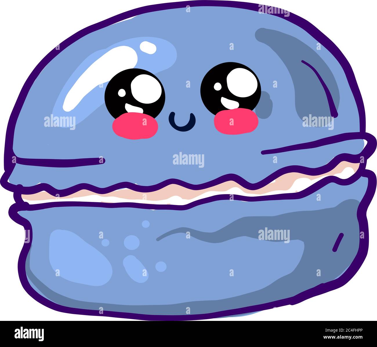 Cute macaroon, illustration, vector on white background Stock Vector ...