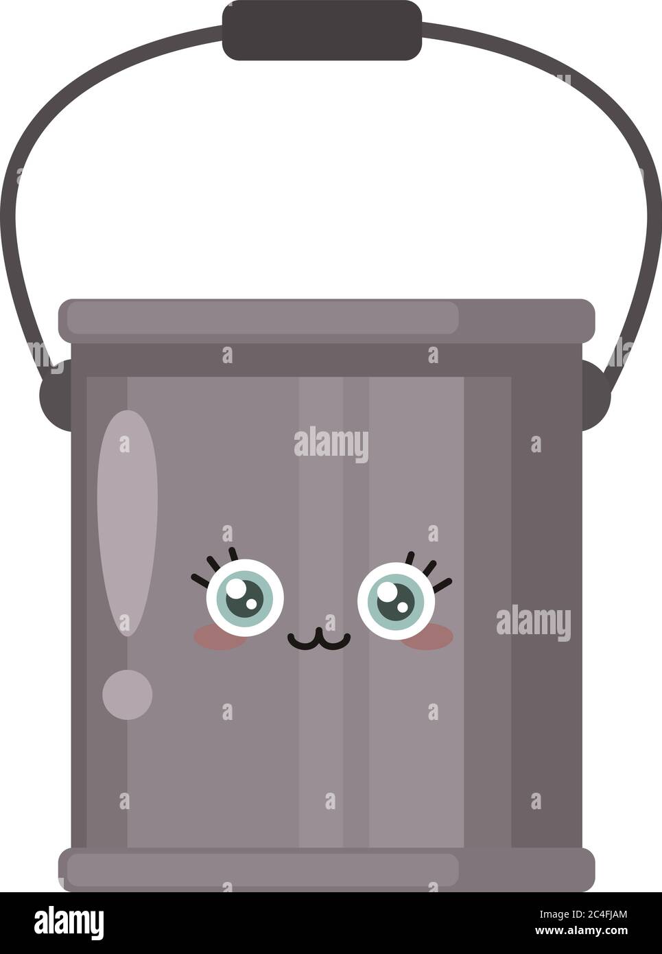 Cute bucket, illustration, vector on white background Stock Vector ...
