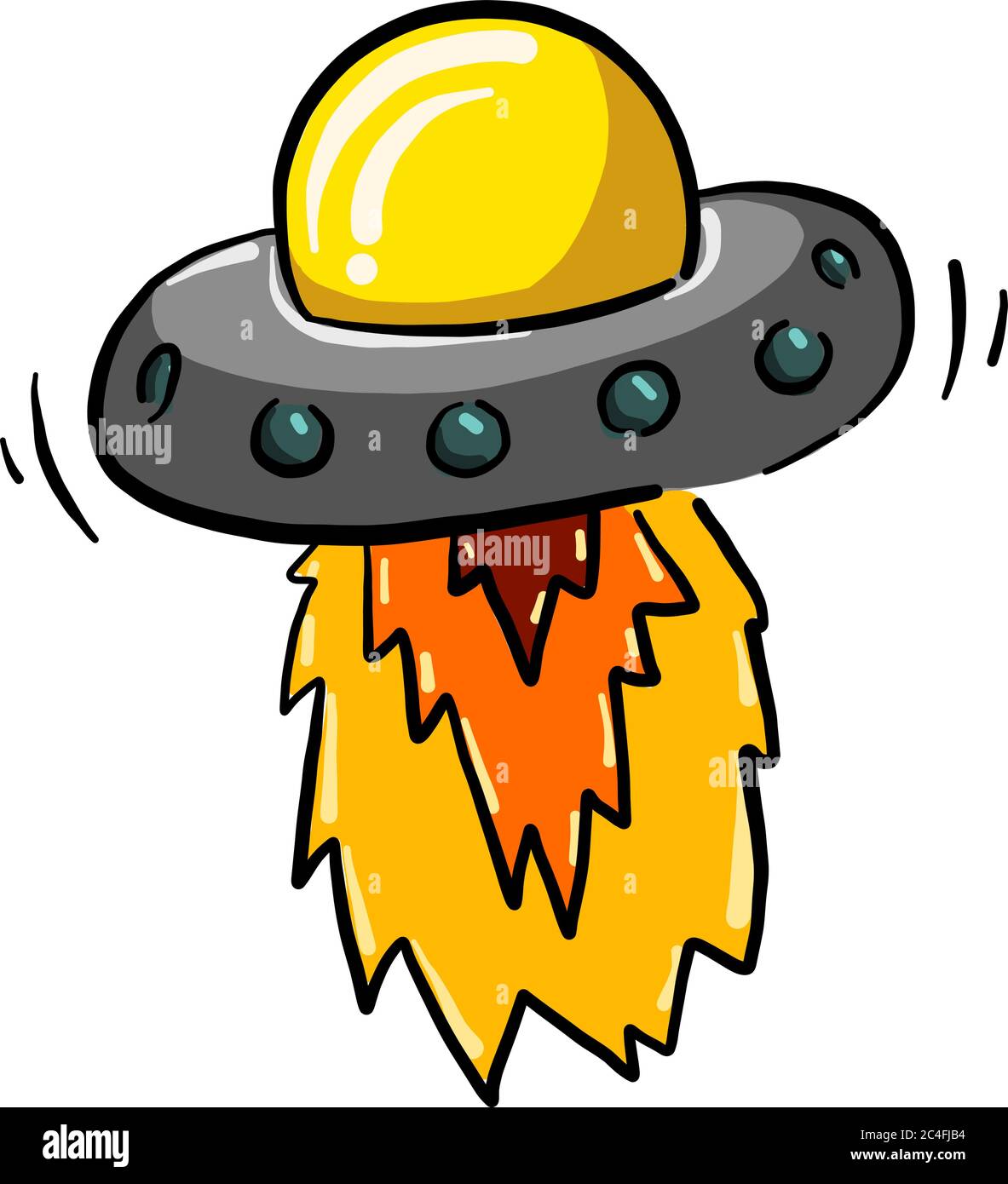 UFO, illustration, vector on white background Stock Vector Image & Art ...