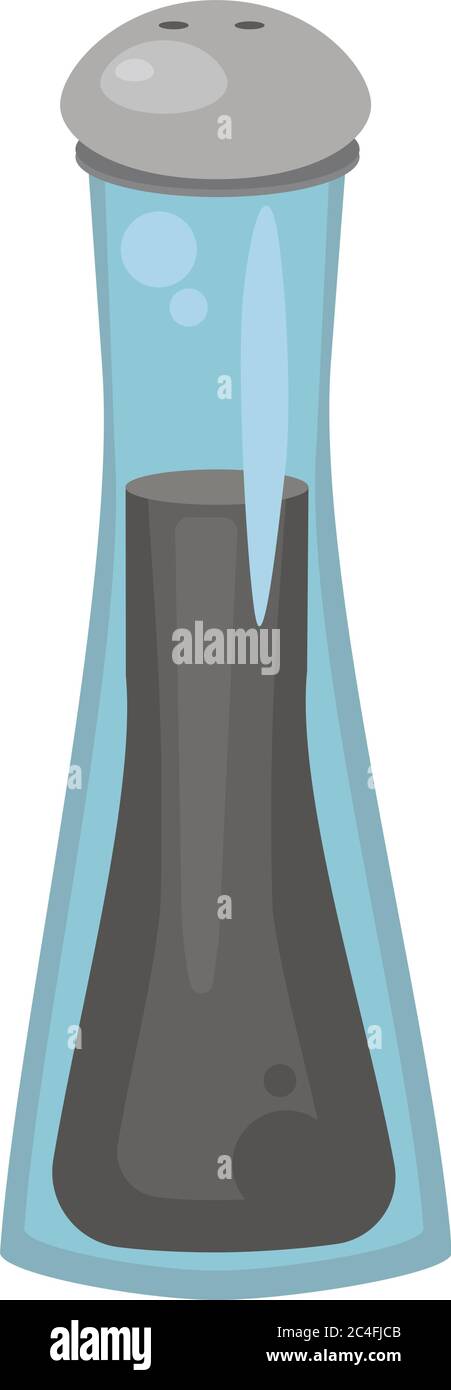 Black pepper, illustration, vector on white background Stock Vector ...