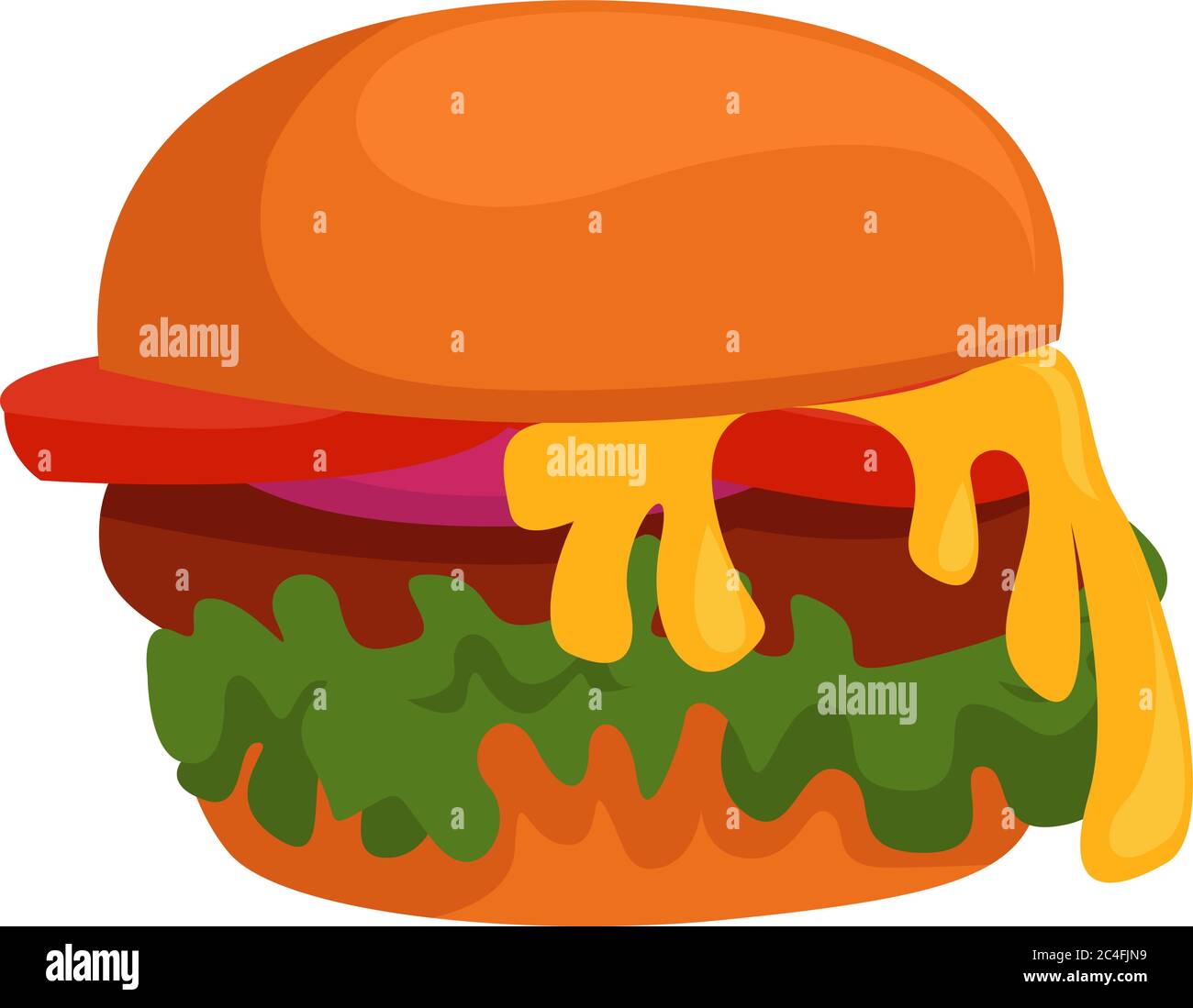 Burger patty on white Stock Vector Images - Alamy