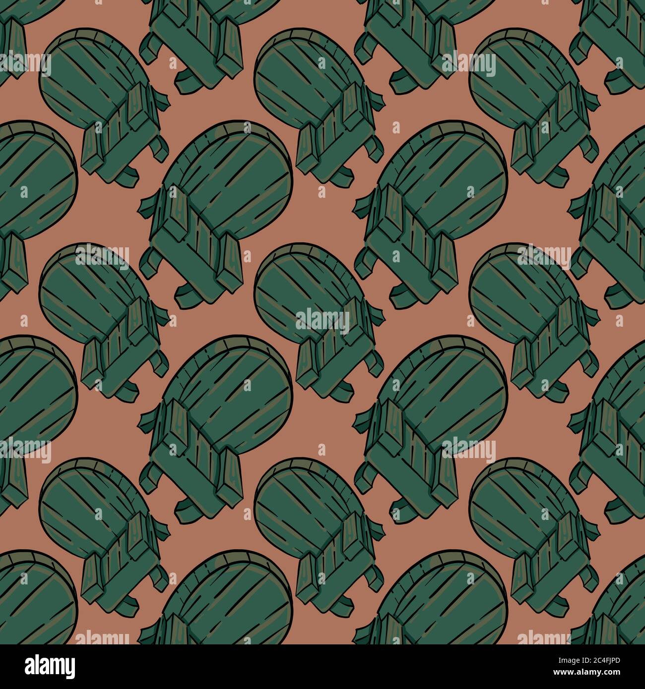 Chairs pattern, seamless pattern on orange background Stock Vector ...