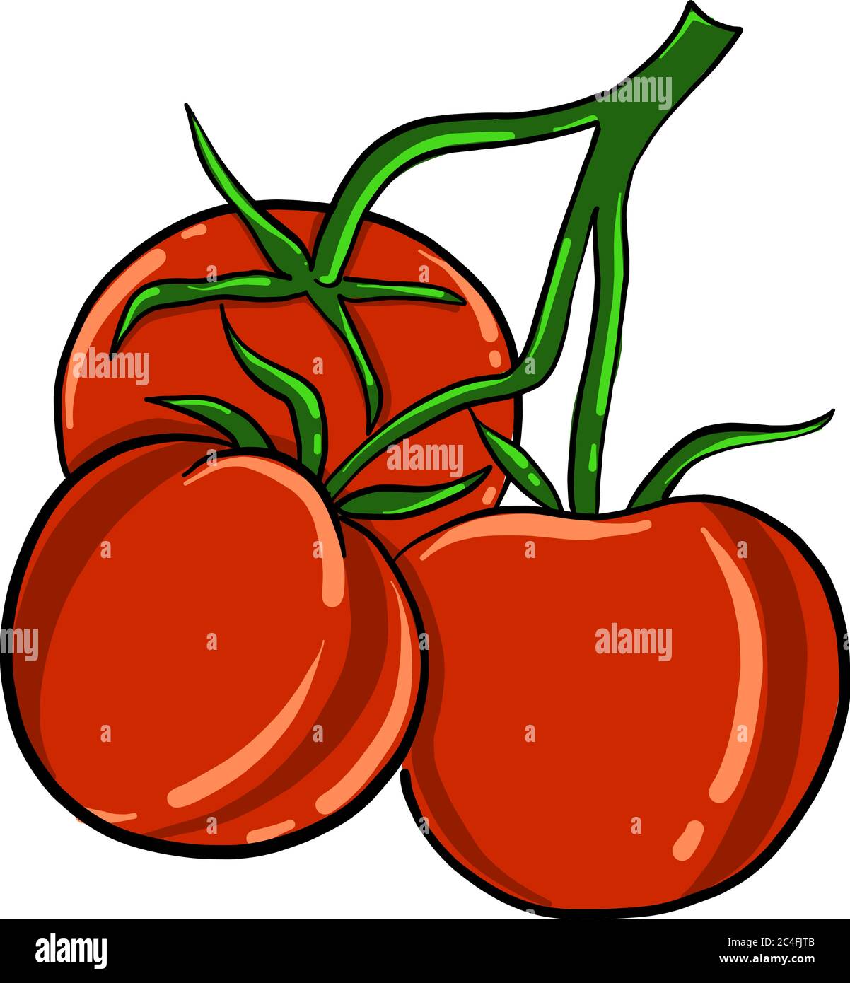 Cherry tomatoes harvest Stock Vector Images - Alamy