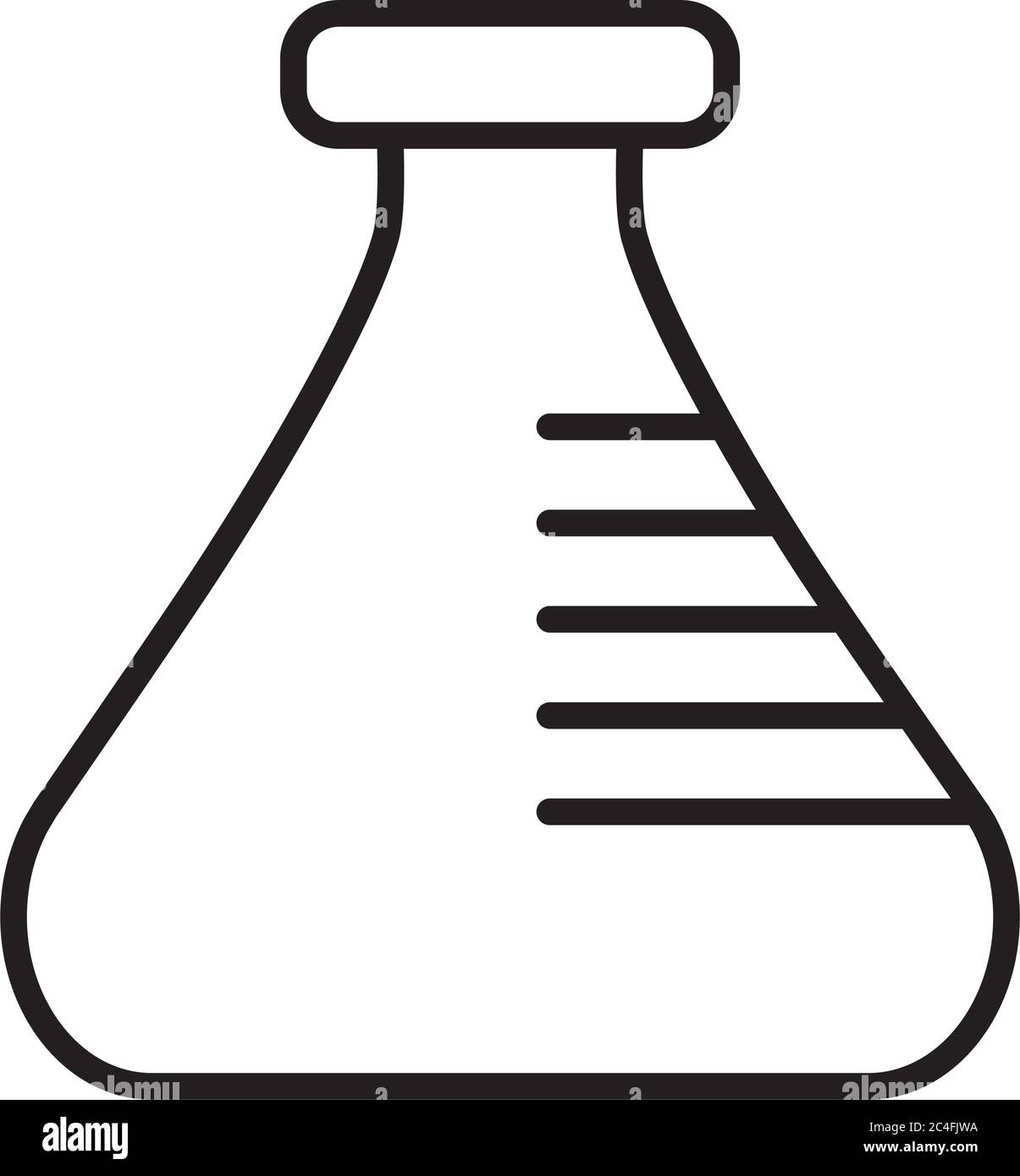 Conical flask icon Black and White Stock Photos & Images - Alamy