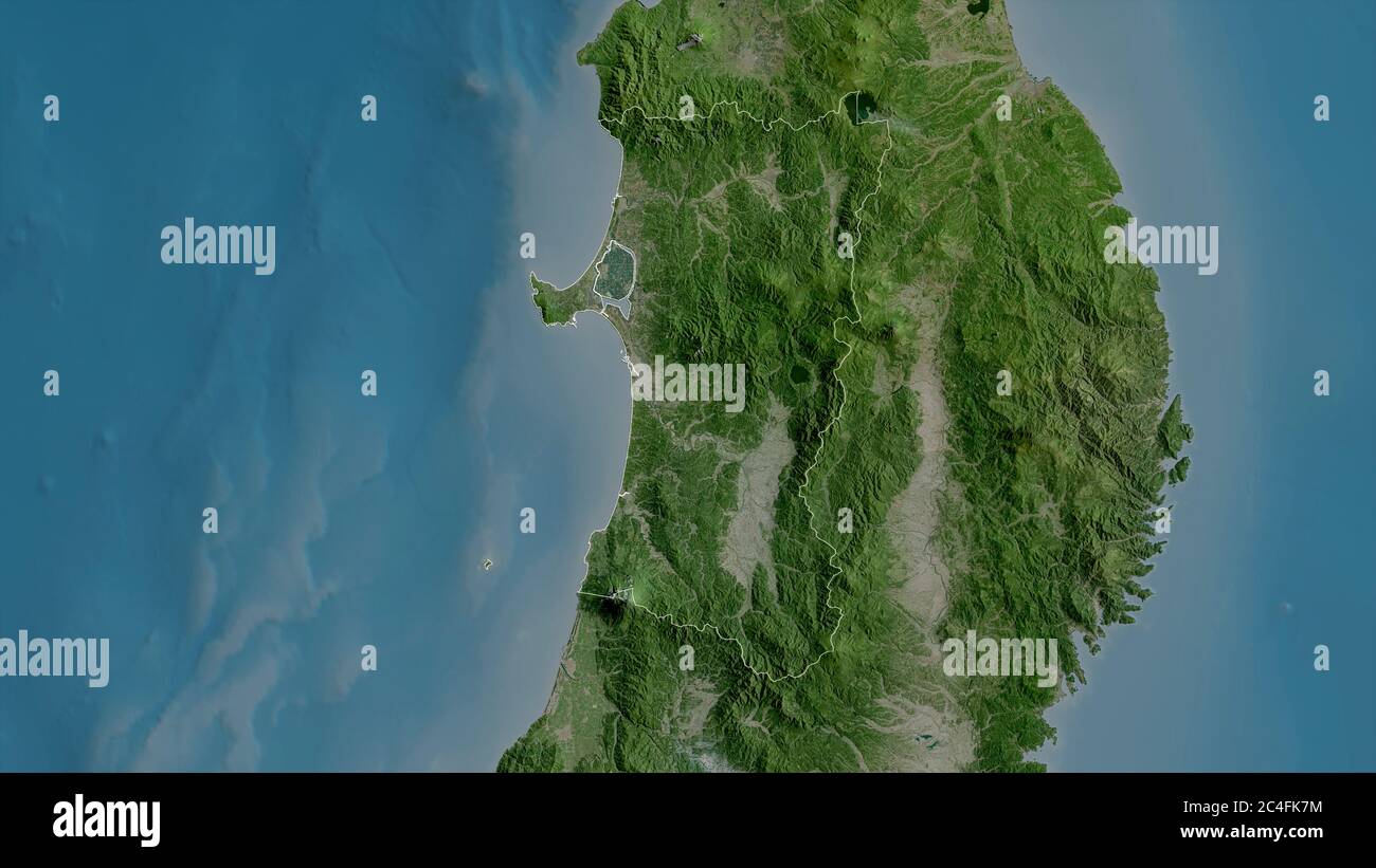 Akita japan map hi-res stock photography and images - Alamy