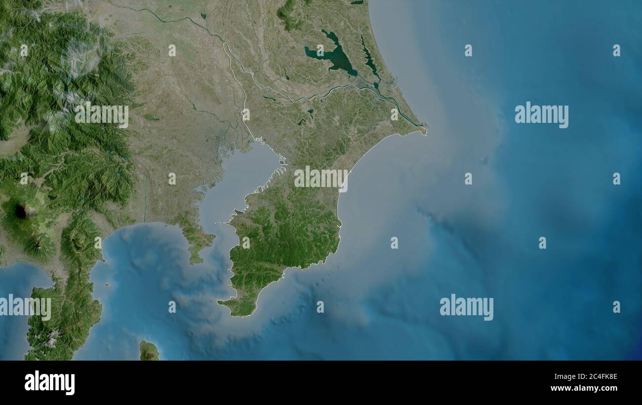 Chiba outline map hi-res stock photography and images - Alamy