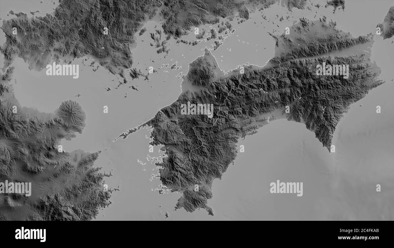 Map of ehime hi-res stock photography and images - Alamy