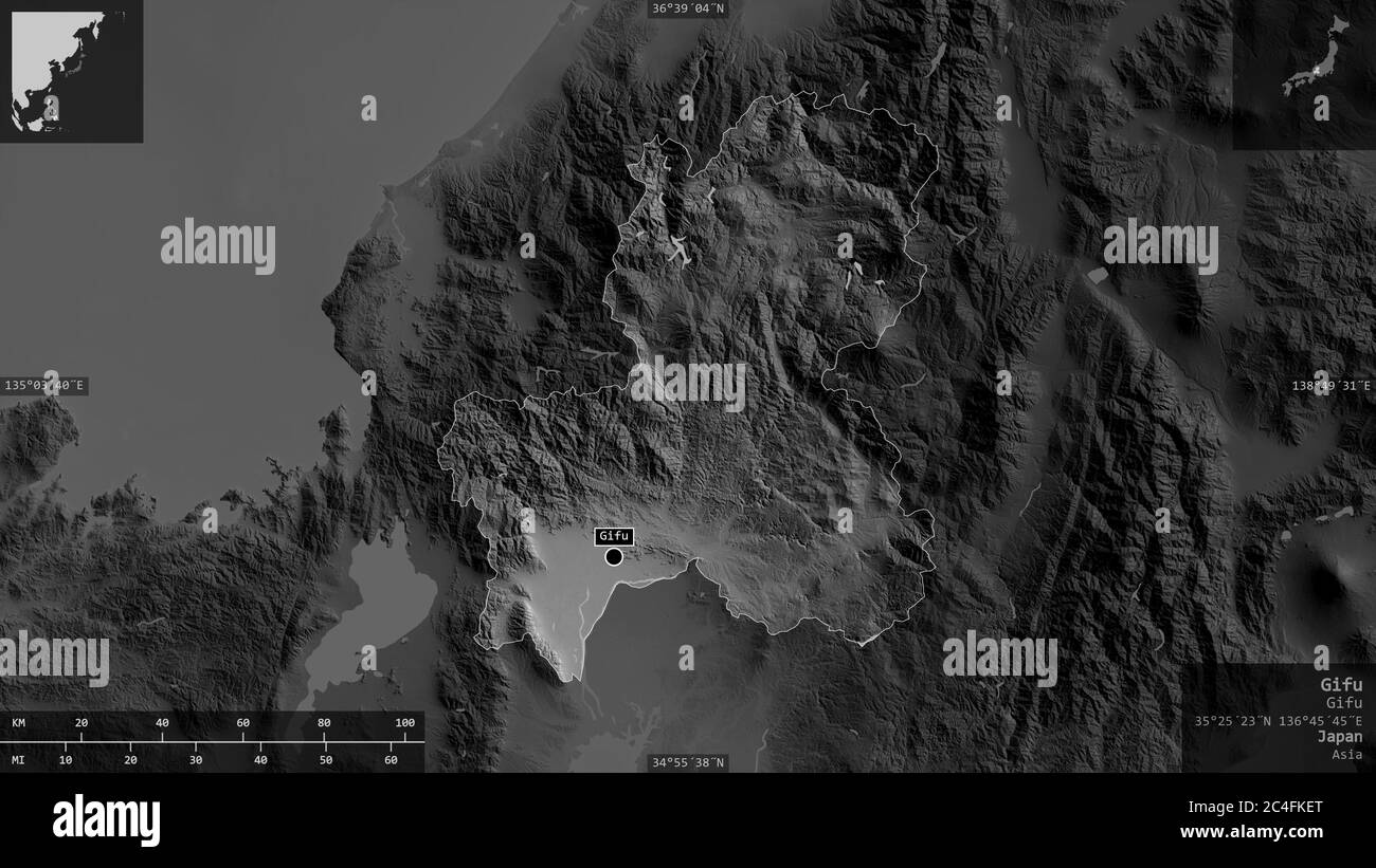 Map of gifu hi-res stock photography and images - Alamy