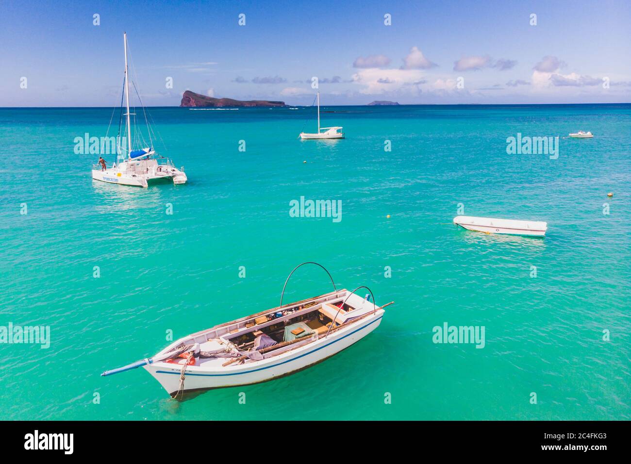 Cap Malheureux with the island of Coin de Mire in the distance ...