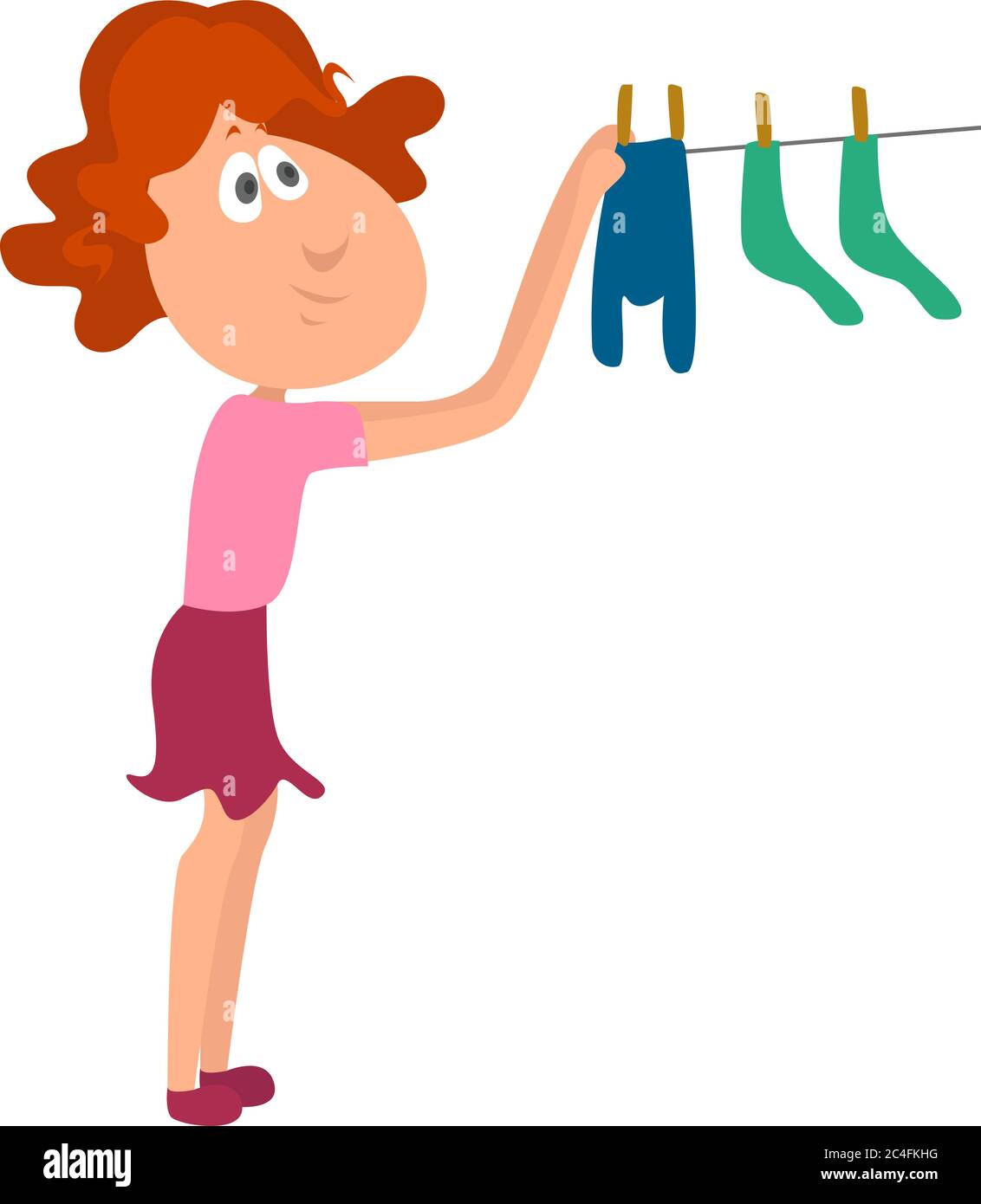 Store female hanging Stock Vector Images - Alamy