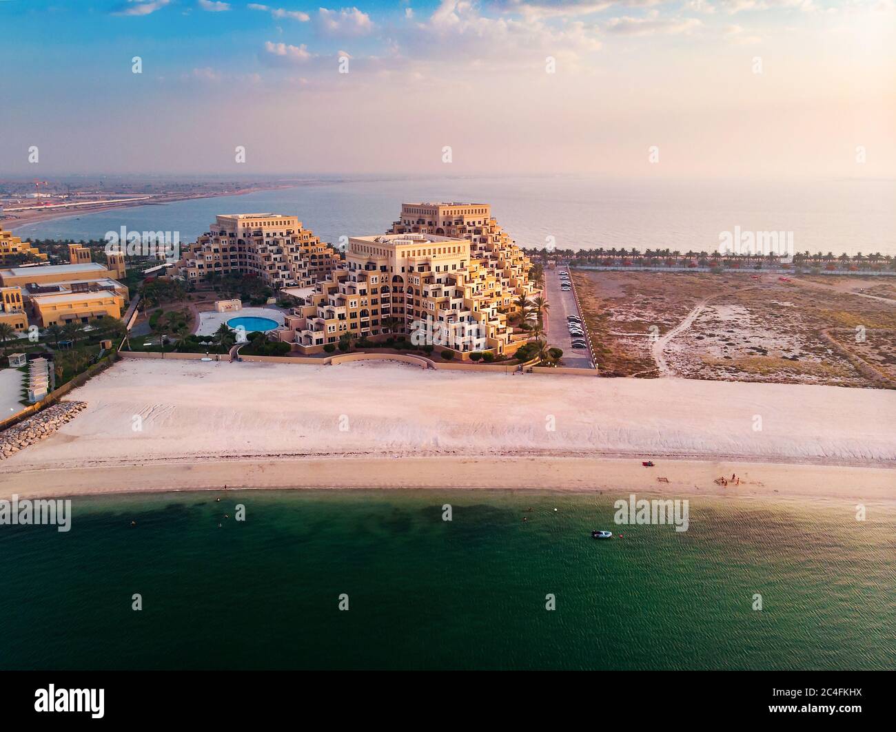 Marjan Island in emirate of Ras al Khaimah in the United Arab Emirates ...