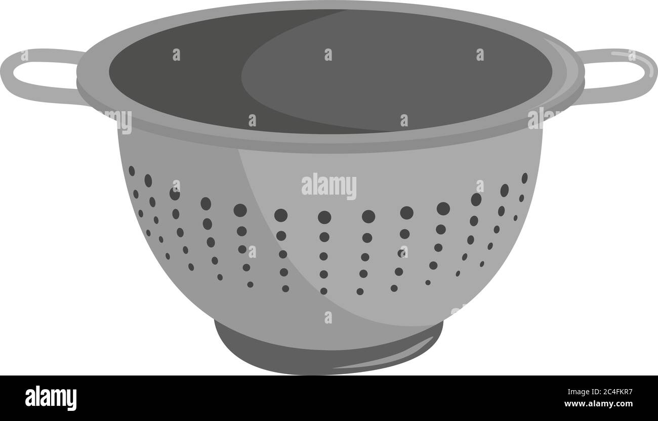 Colander, illustration, vector on white background Stock Vector Image ...