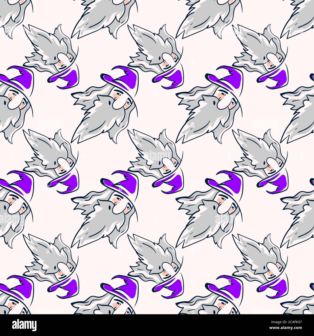 Halloween stars seamless pattern Stock Vector Images - Alamy