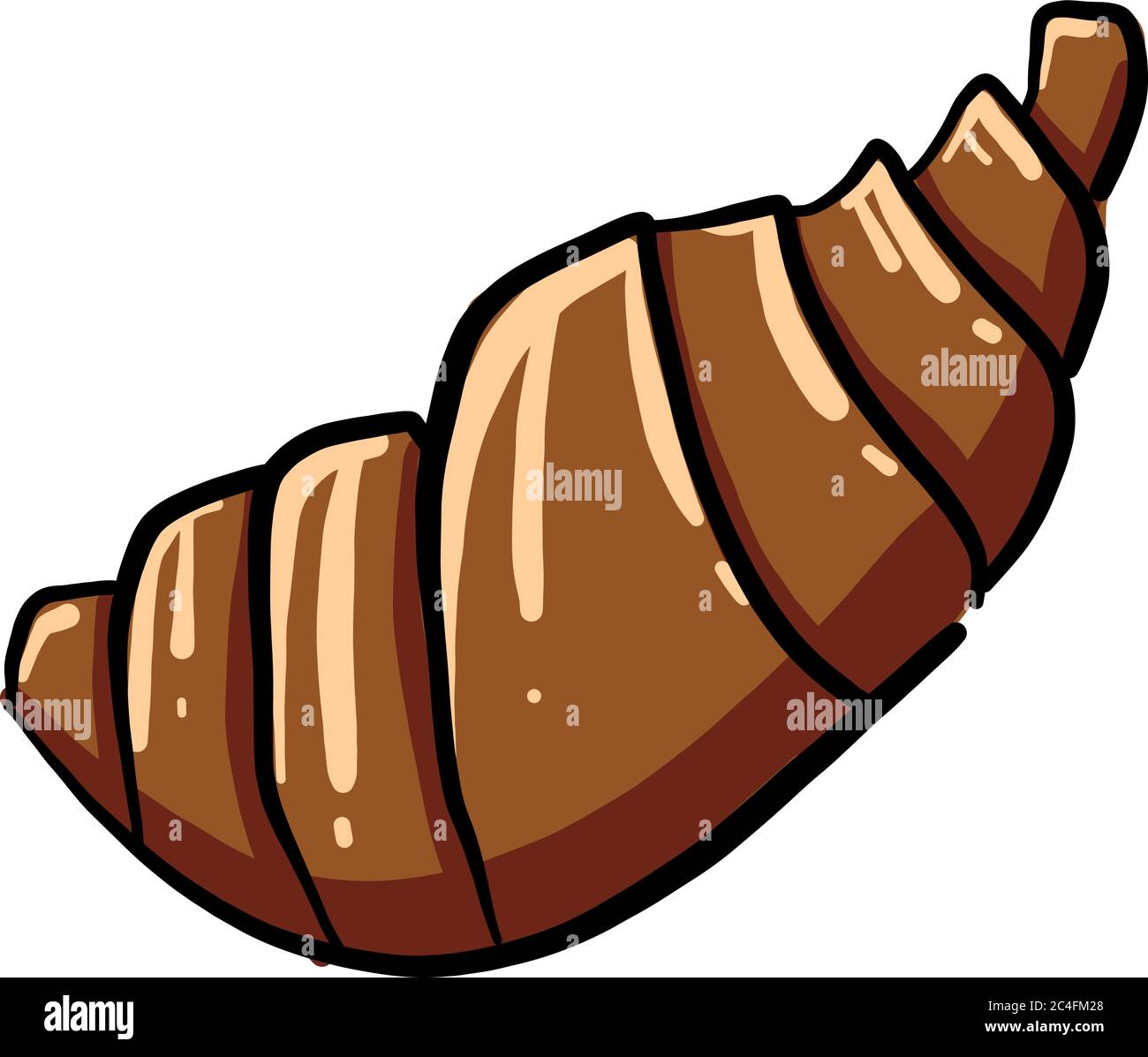 Croissant coffee Stock Vector Images - Alamy