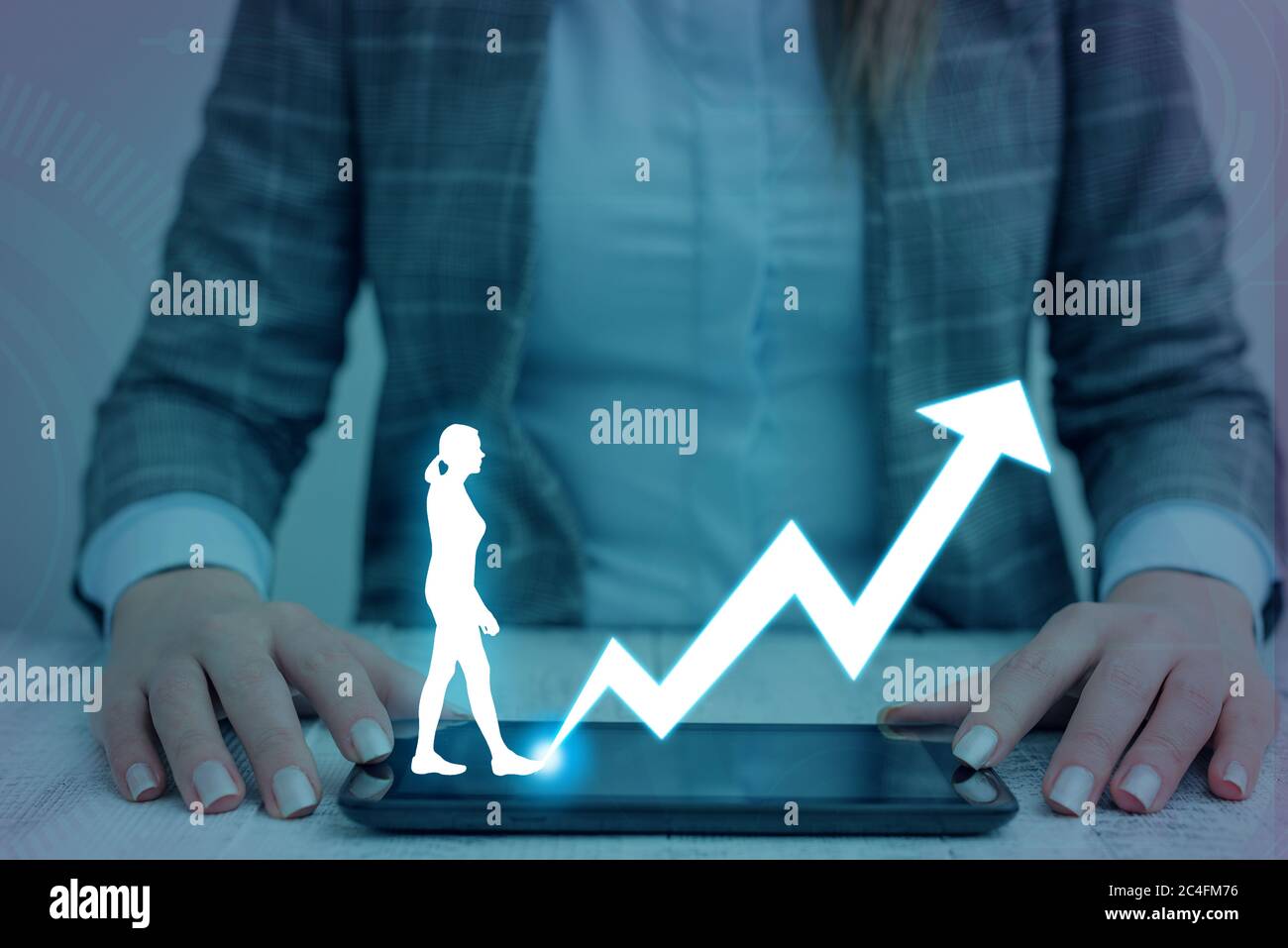 Ascending Growth Trends Movement Performance Financial Chart Status ...