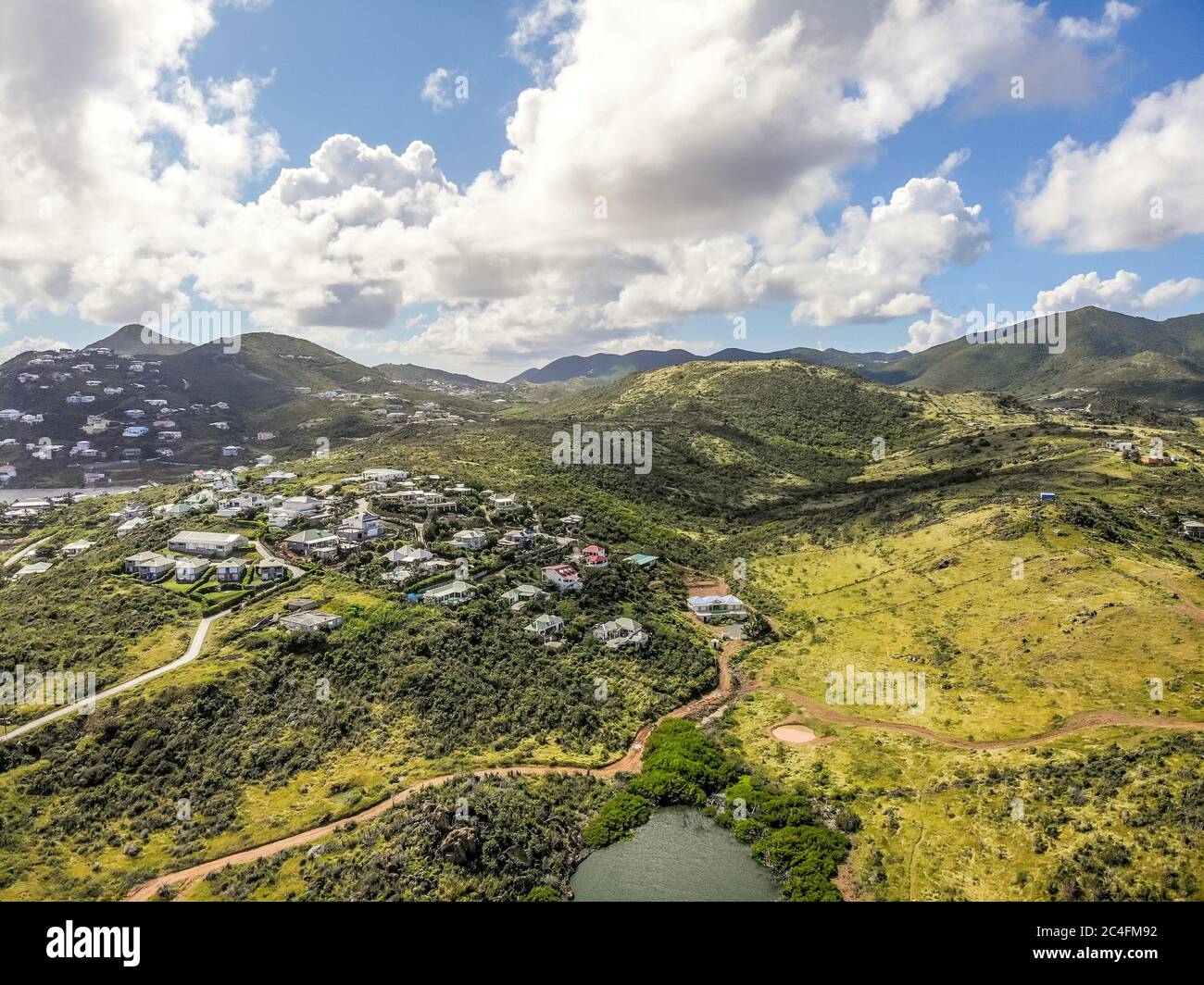 Beautiful sunny aerial view of french Saint Martin Stock Photo - Alamy