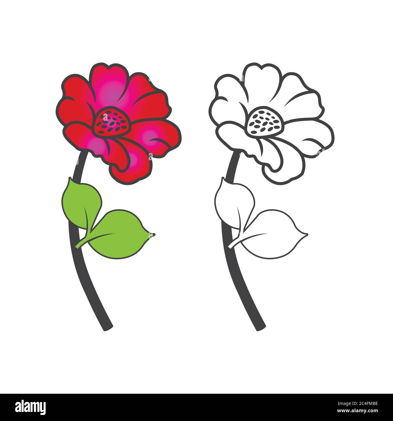 Simple bloom Stock Vector Images - Alamy