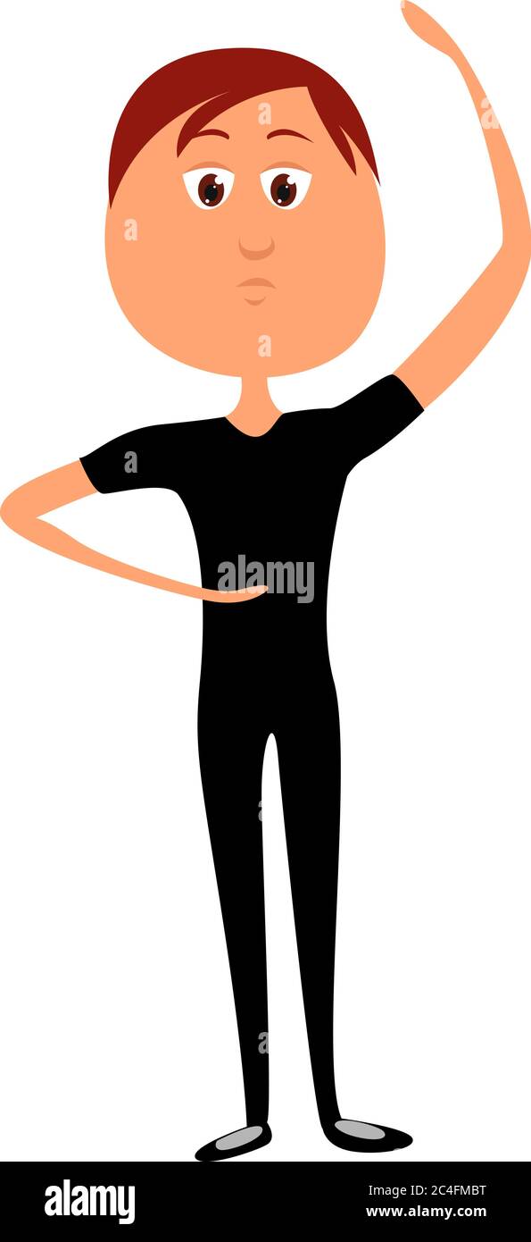 Man dancing, illustration, vector on white background Stock Vector ...